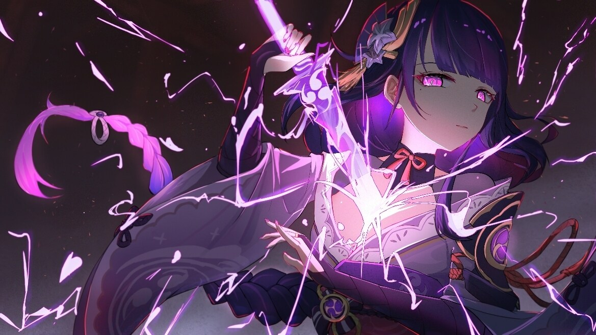 雷电将军原神genshin Impact 插画世界
