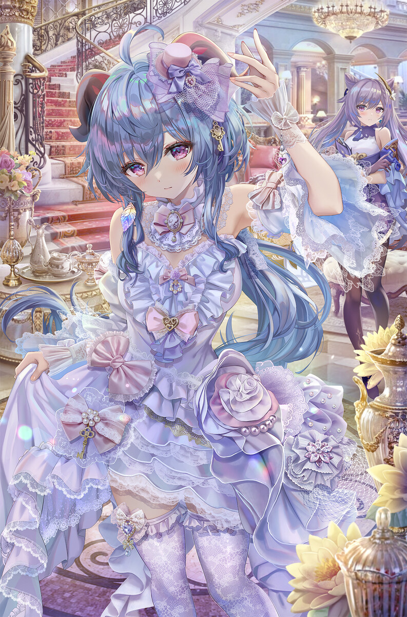 能穿公主礼服的甘雨原神genshin Impact 插画世界